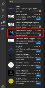 ABAP on VS Code