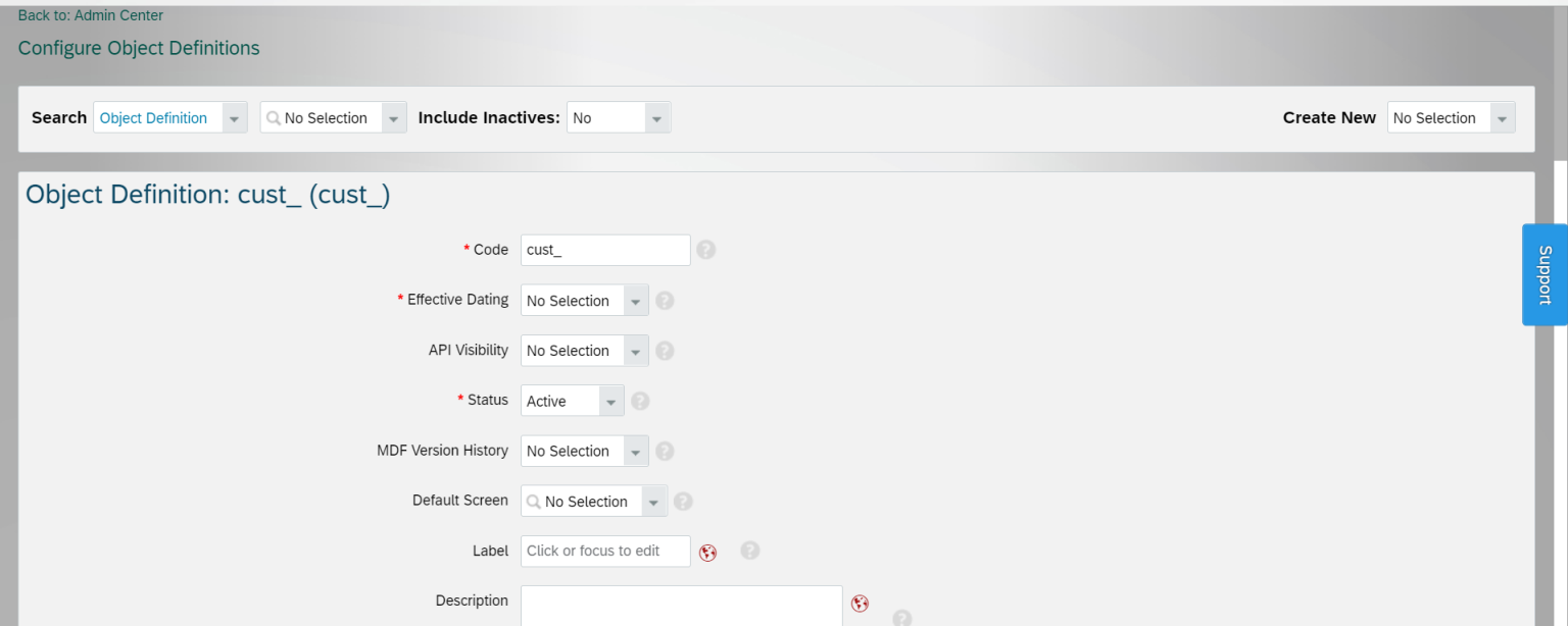 MDF Objects in SAP SuccessFactors